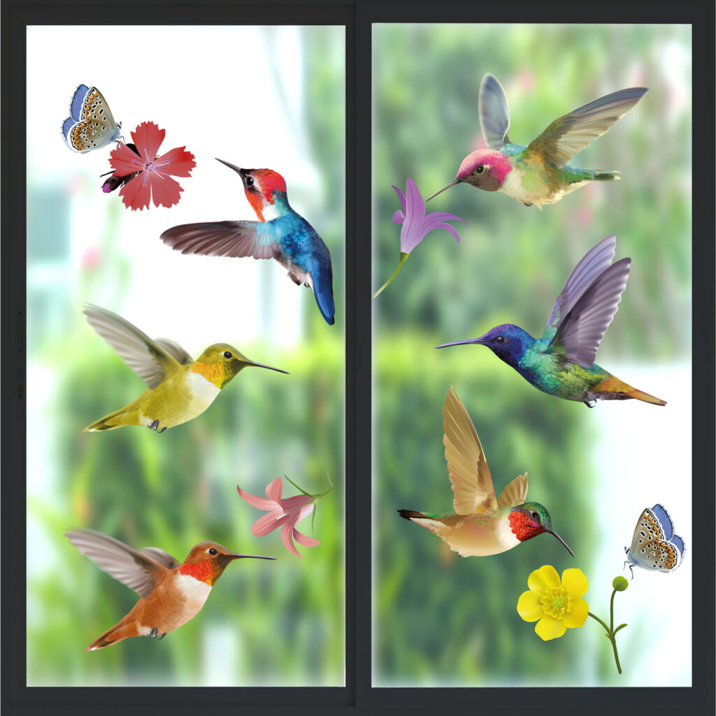 Big Hummingbirds Windows Clings – Sales Decor